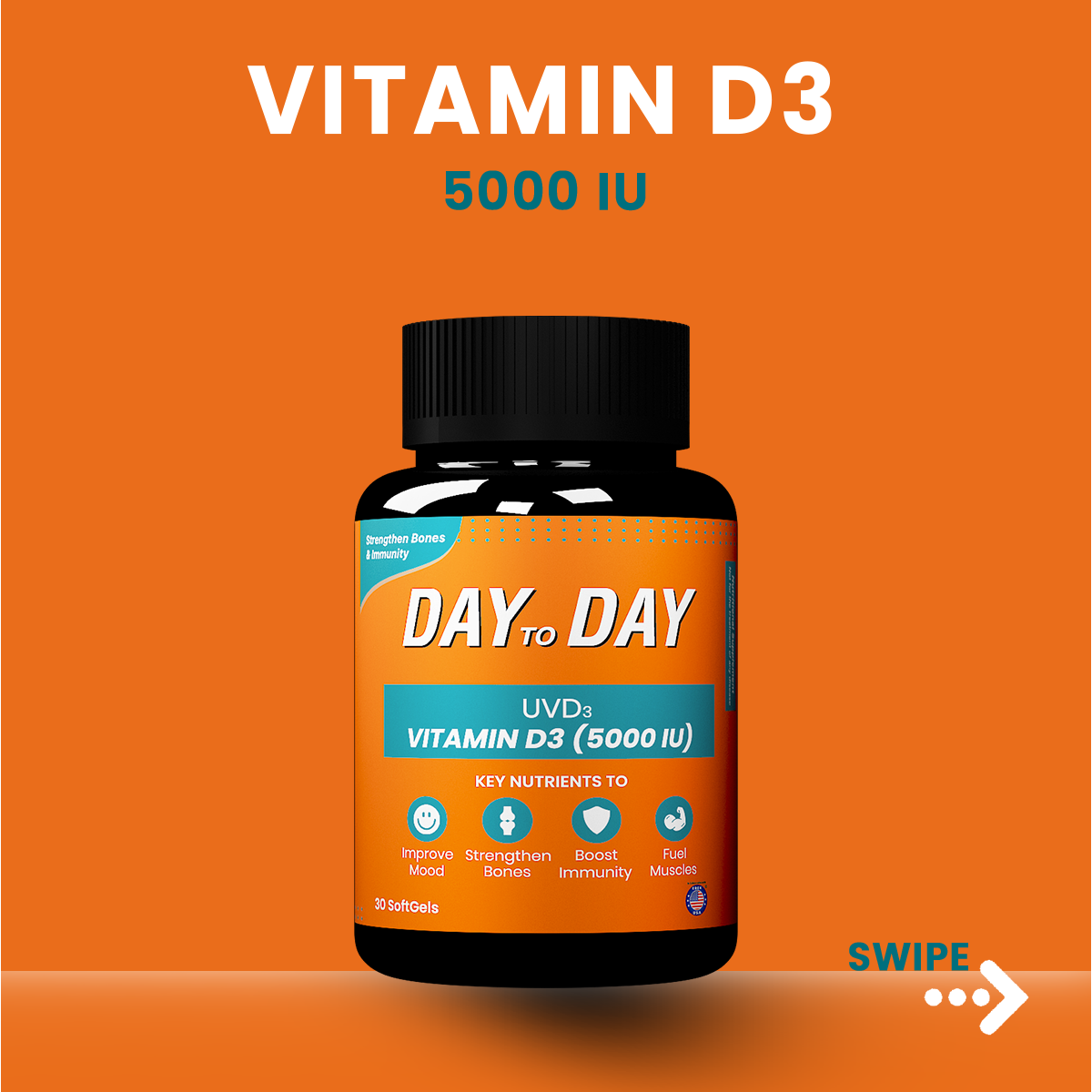 Vitamin D3 (5000 IU) – Day to Day Healthcare